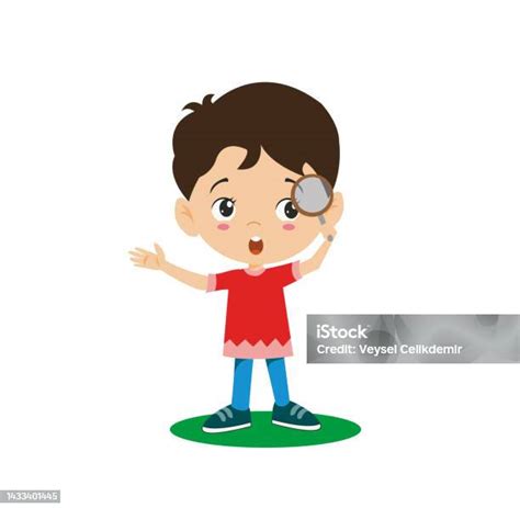 虫眼鏡を使って好奇心旺盛なかわいい男の子 いたずら書きのベクターアート素材や画像を多数ご用意 いたずら書き アイコン