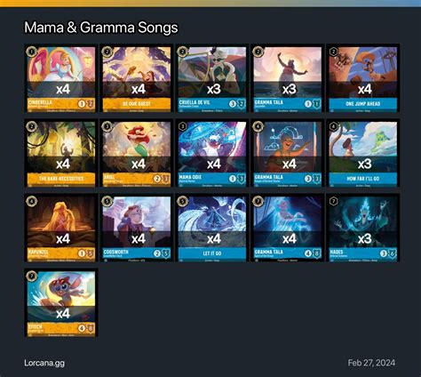 Mama And Gramma Songs Lorcana Deck Lorcanagg