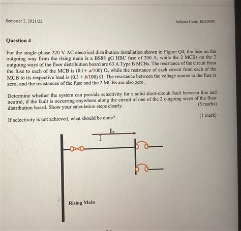Semester 2 2021 22 Subject Code EE3009C Question 4 Chegg