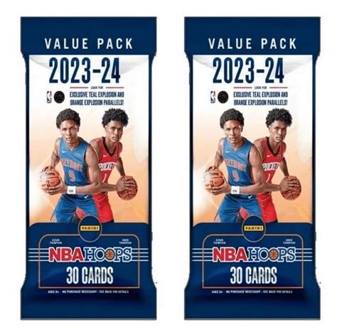 Buy 2 2023 2024 Panini Nba Hoops Basketball Jumbo Cello Value Packs