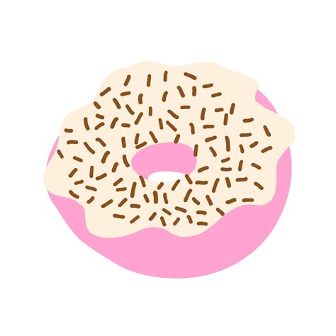Beignet En Style Cartoon Illustration Vectorielle Isolée Sur Fond