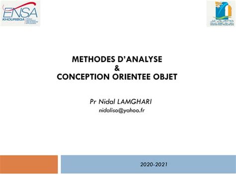 Modulisation Uml Chapitre 1 Ensa Khouribguapdf Programming Languages