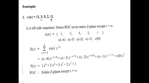 z transform finite sequences mamse youtube