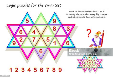 Logic Puzzle Sudoku Game For Smartest Need To Draw Numbers From 1 To 9