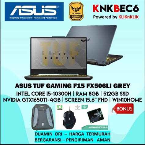 Jual Asus Tuf Gaming F Fx Li Gaming Laptop Black Intel Core I H Ram Gb Gb Ssd
