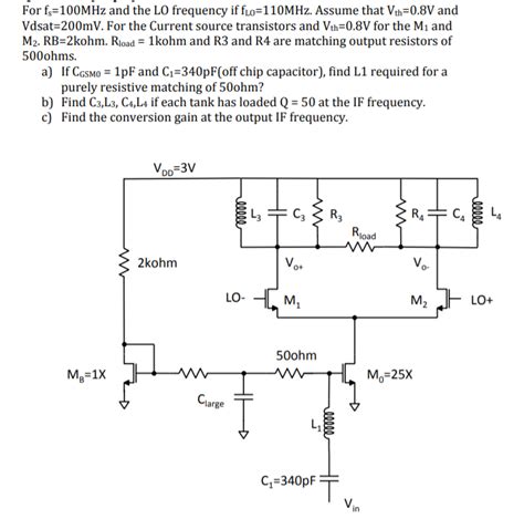 For Fs MHz And The LO Frequency If Flo MHz Chegg