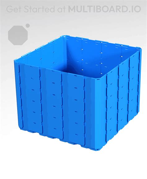 4x4x3 Full Multipoint Rail Multibin Shell 3d Model By Multiboard