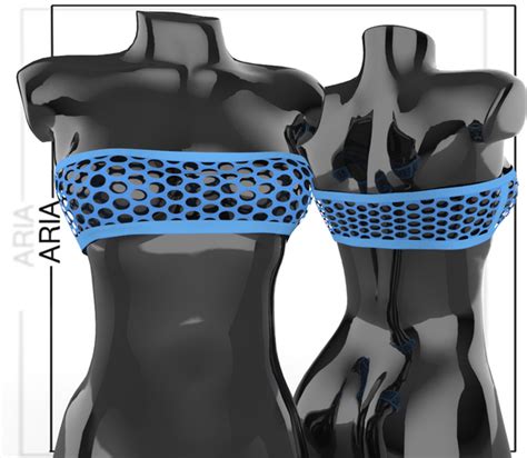 Second Life Marketplace Blue Net Tube Top