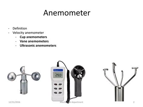 Temperature Sensor Anemometer Ppt