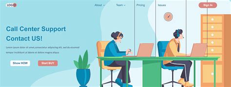 콜 센터 지원 연락처 우리 웹 배너 개념 기술 서비스 운영자컨설팅 클라이언트 핫라인 직원은 방문 페이지 템플릿을 작동합니다 플랫 디자인의 인물 캐릭터가 있는 벡터