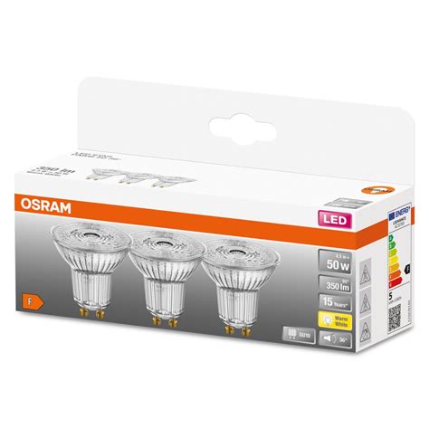 OSRAM LED STAR PAR16 3er Set GU10 4 3 Watt 2700 Kelvin 350 Lumen