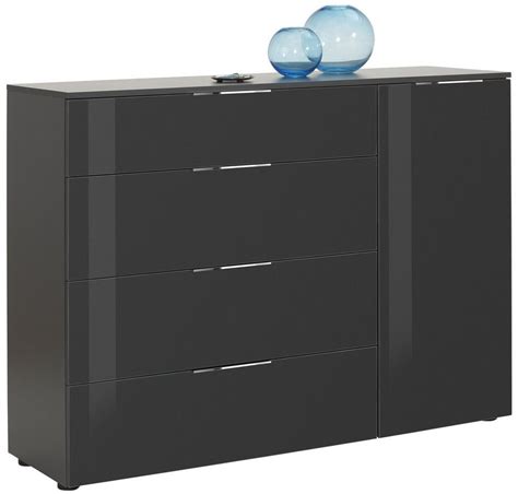 Möbelando Kommode 78126558 In Anthrazit Glas Anthrazit Mit 4
