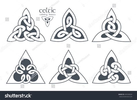 Vector Celtic Trinity Knot Part 1 Stock Vector Royalty Free 695338324