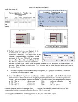 Integrating Excel And Word By Sandra Gibbs TPT
