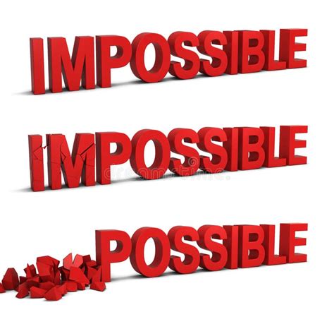 Impossible Becomes Possible Stock Illustration Illustration Of Destroy Plan