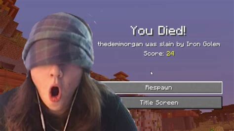 I Tried To Beat Minecraft Blindfolded Youtube