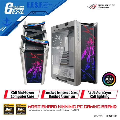 Jual Asus Rog Strix Helios Gundam Edition White Atx Gaming Pc Case