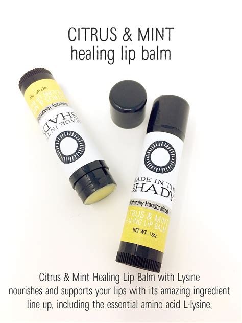 Lysine Citrus Mint Healing Lip Balm Free Shipping