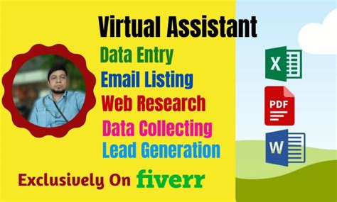 Be Your Virtual Assistant For Web Research Copy Paste Excel Data Entry By Monir6244 Fiverr