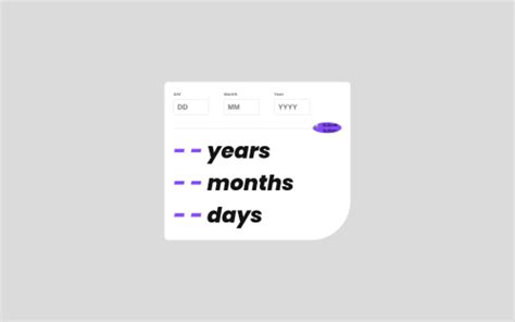 Frontend Mentor Age Calculator Using Js Coding Challenge Solution