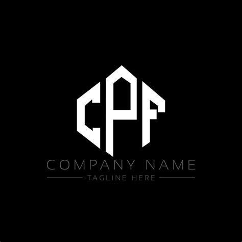 Cpf Letter Logo Design With Polygon Shape Cpf Polygon And Cube Shape