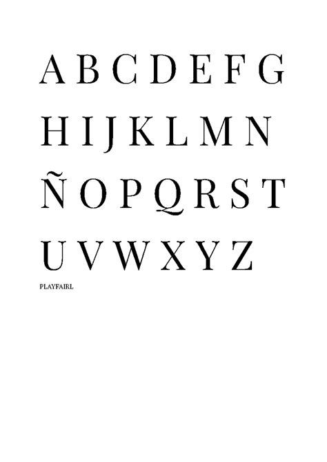 Letras pedido de clase Tipografía I A B C D E F G H I J K L M N Ñ O P Q R S T U V W X Y Z