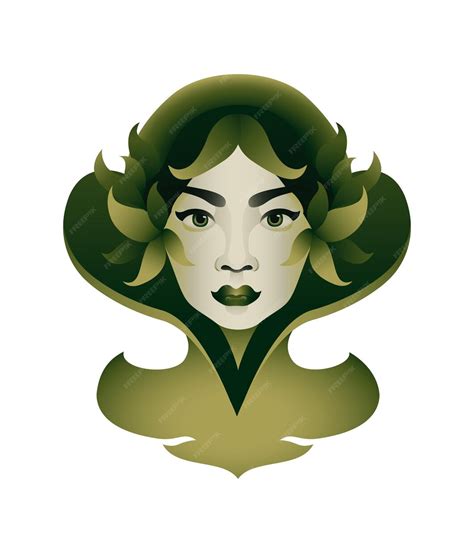 Premium Vector Green Vector Woman3