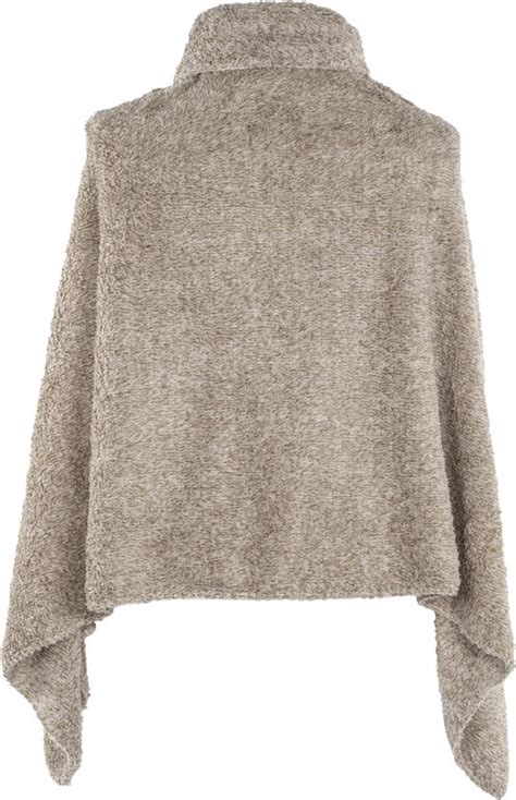 Poncho Cosy Teddy Sherpa Bi Tone 75x150cm Taupe