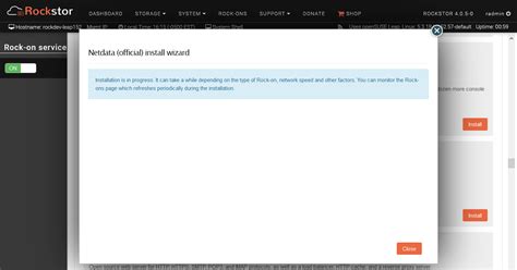 Netdata Official Rock On — Rockstor Documentation