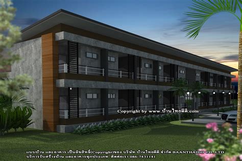 สร้างอพาร์ทเม้นท์ แบบห้องเช่า2ชั้น20ห้อง Modern Apartment 2storey