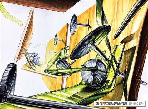 대구그린섬 기초디자인학생작감상 건국대 기초디자인 쇠질감 나무질감 공간감 압정 호루라기 대구대기초디자인 인공물 기초디자인시험작 대구미술학원 그린섬