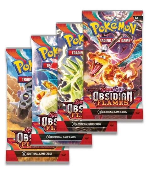Pokemon Tcg Scarlet Violet Obsidian Flames Art Set 4x Booster Pack