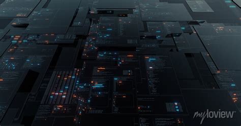 programming code abstract technology background motion graphic wall