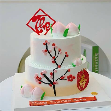 Bánh Kem Whip 2 Tầng Size 24 Cao 14cm Size 18 Phụ Kiện Quả Châu