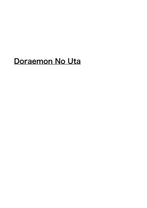 Doraemon No Uta Arr Daisuke U By Kumiko Ohsugi Sheet Music For