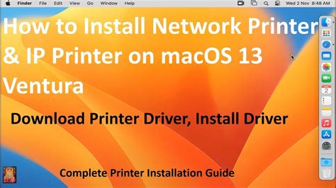 How To Install And Setup Network Printer And Ip Printer On Macos 13 Ventura Step By Step Guide