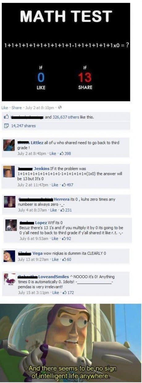 Math Test Facebook Fail Picture Webfail Fail Pictures And Fail Videos