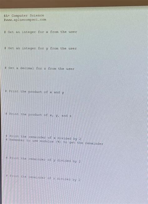 Solved VARIABLE BASICS A Computer Science Lab Goal This Chegg Com