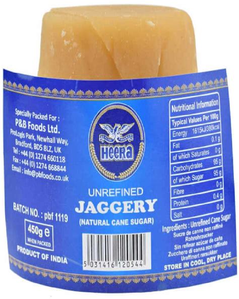 Heera Jaggery Goor Cane Sugar Heera 450 G Baharfoodsnl