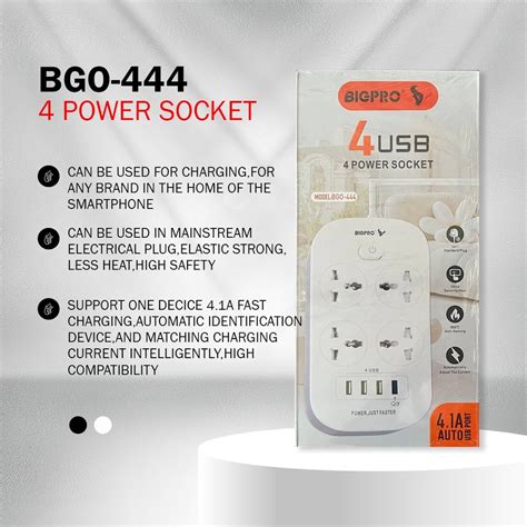 Universal 4 Power Socket Extension With 4 Usb Ports Power Strip Surge Protector Adapter Socket