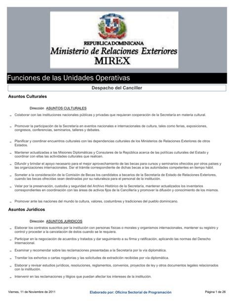 Ministerio De Relaciones Exteriores