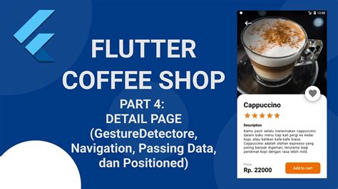 flutter coffee shop ui detail page gesturedetector and positioned