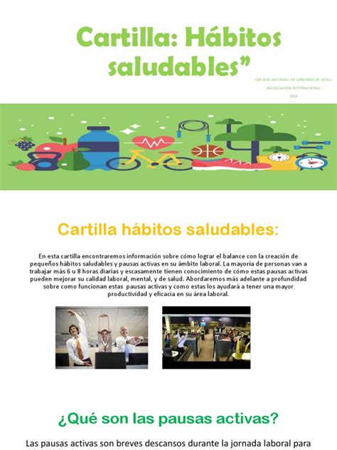 Evidencia 7 Cartilla Habitos Saludables Pdf