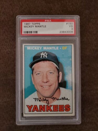 1967 Topps Mickey Mantle 150 Psa 3 Ebay