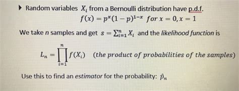 Solved Random Variables X From A Bernoulli Distribution Chegg Com