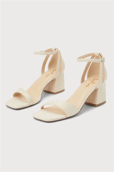 Nude High Heel Sandals Ankle Strap Heels Block Heel Sandals Lulus