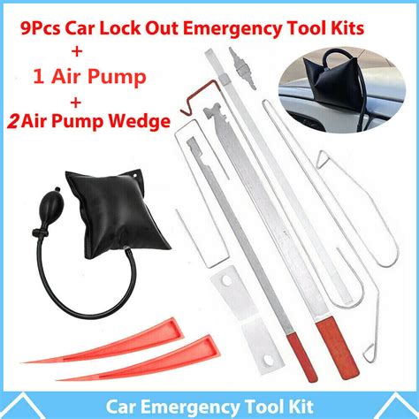 12x Universal Car Door Open Unlock Tool Kit Key Lost Lock Out Emergency