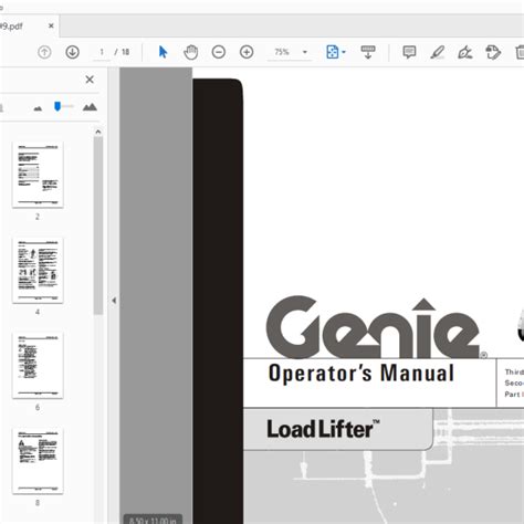 Genie Loadlifter Operator S Manual Heydownloads Manual Downloads