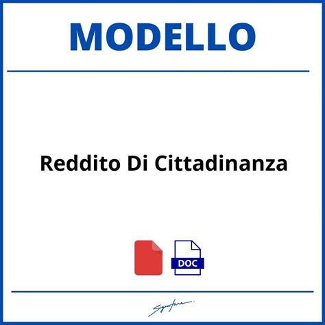 Modello Reddito Di Cittadinanza