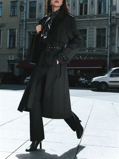 Midi Trench Coat With A Wide Belt Lichi Online Fashion Store